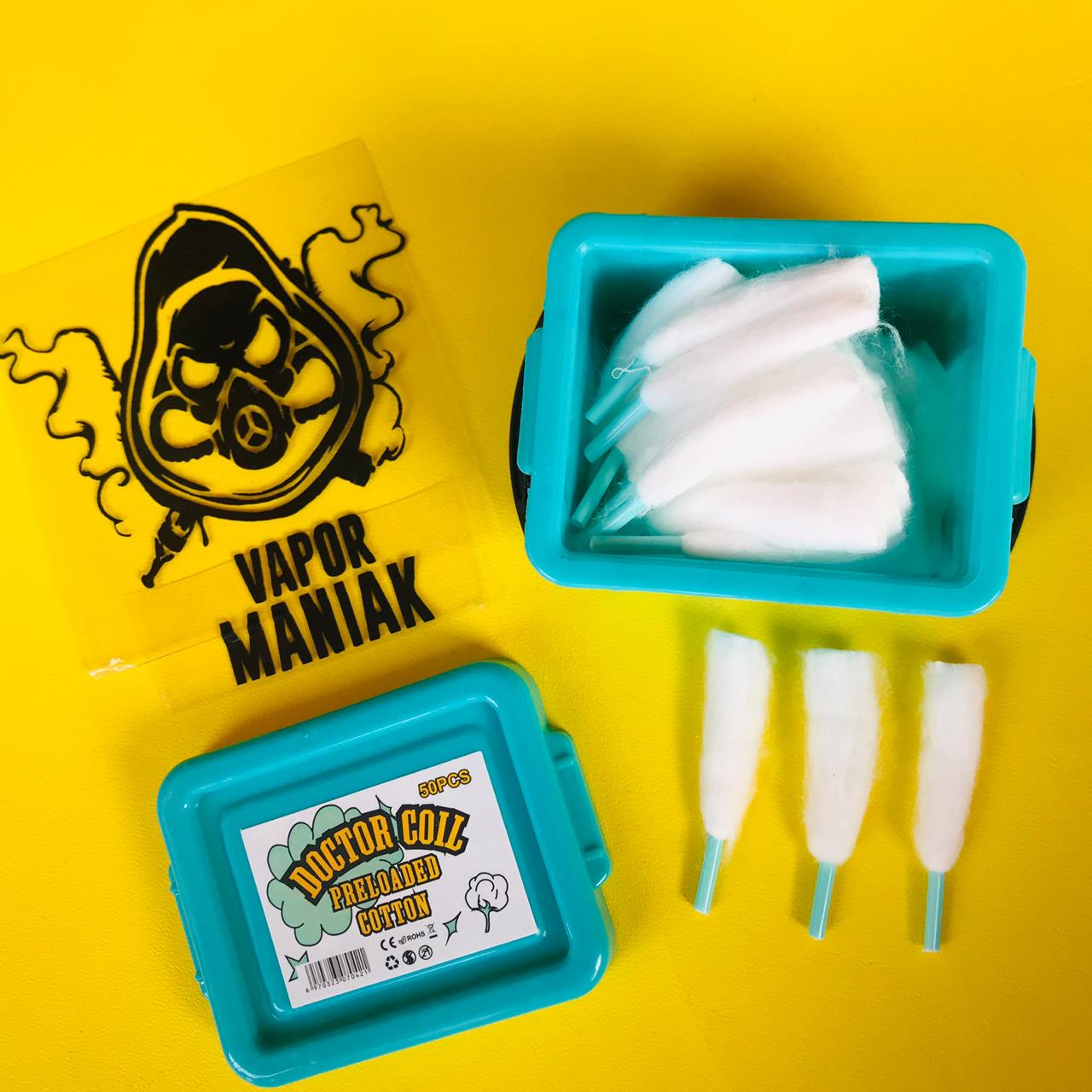Doctor coil – Preload cotton 50pcs – Vapormaniak